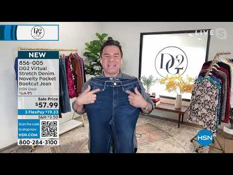 DG2 by Diane Gilman Virtual Stretch Denim Novelty Pocket...
