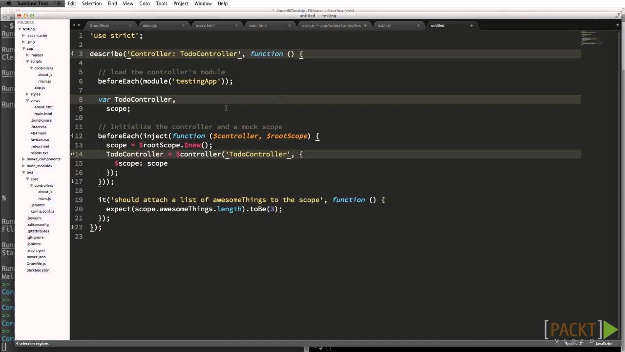 Learning AngularJS Tutorial: Unit Testing | packtpub.com