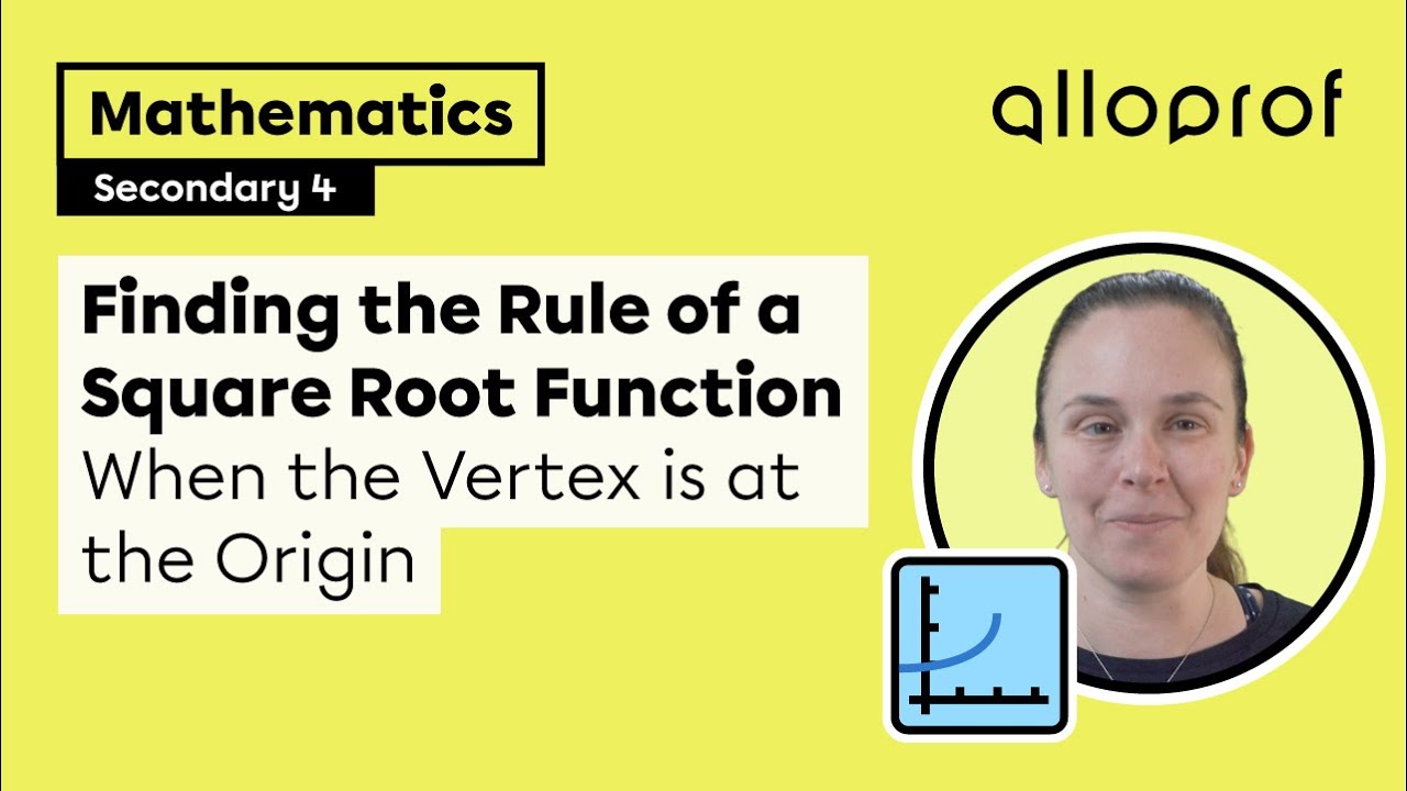 Finding the Rule of a Square Root Function | Secondaire | Alloprof