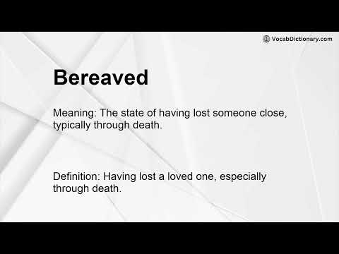 Bereaved Meaning