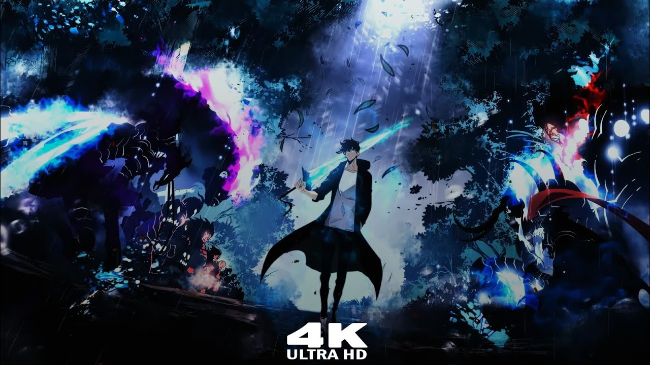 1 Hour loop 4k Sung Jinwoo Blue Aura Solo leveling Live Wallpaper & Screensaver #anime #sololeveling
