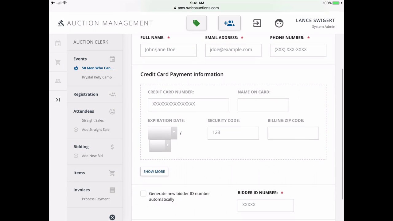Simple Attendee registration