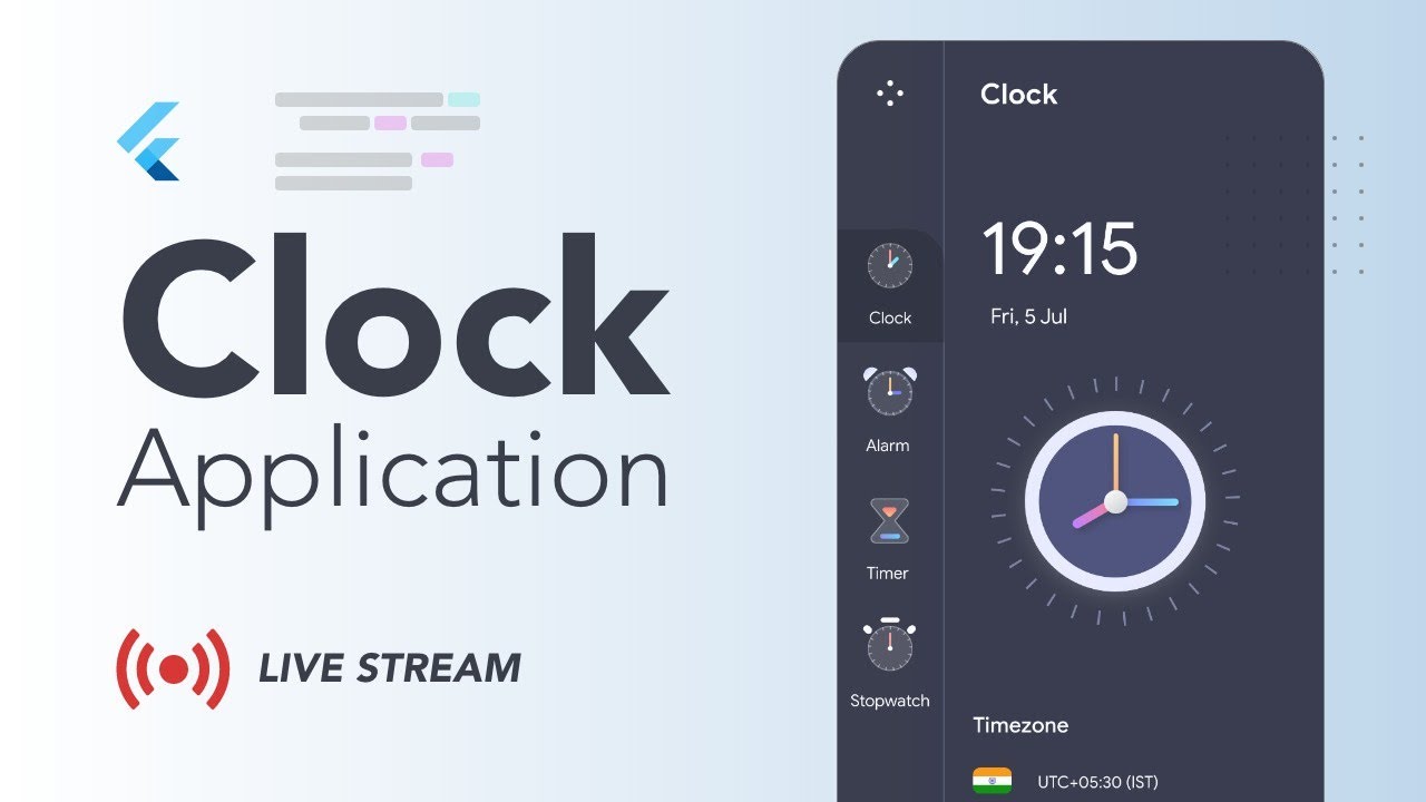 Flutter Clock App | Live Coding