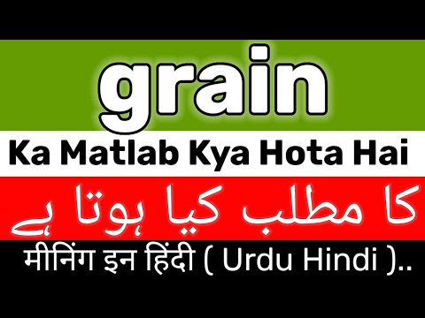 Grain Meaning | Grain Meaning In Urdu/Hindi | Grain Ka Matlab Kya Hai | Grain Ka Meaning Kya Hai