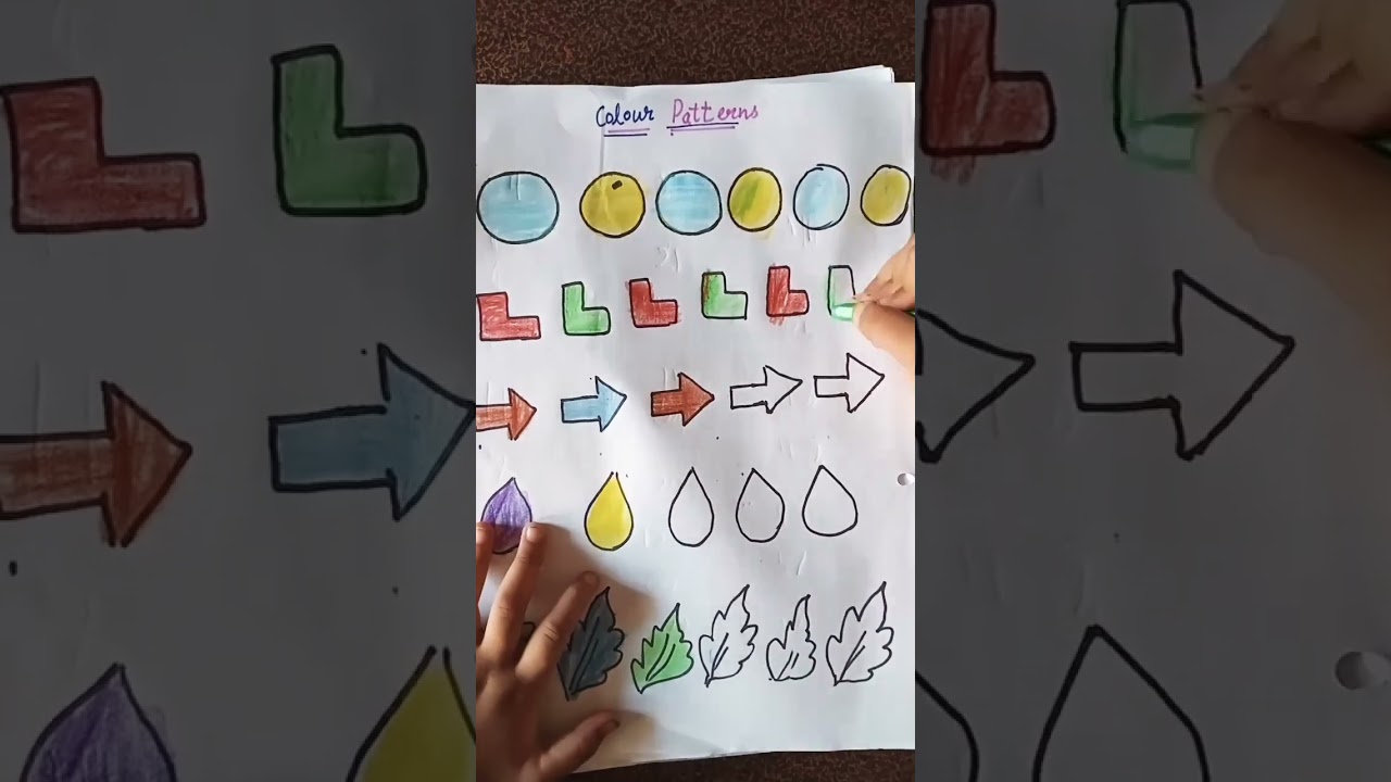 colour pattern Worksheet #shorts #viral #trending