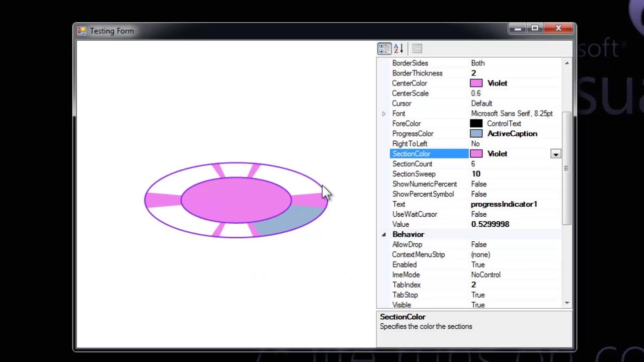 C# WinForm Control - Progress Indicator