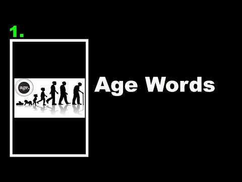 1st step towards vocabulary building | Familiarization with age related words