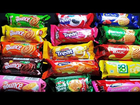 💥❤️💥 Some Of The Best Cream Biscuits in India🔥 | the most buying Indian Snacks |ASMR|🍪‼️