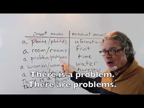 count and noncount nouns in English