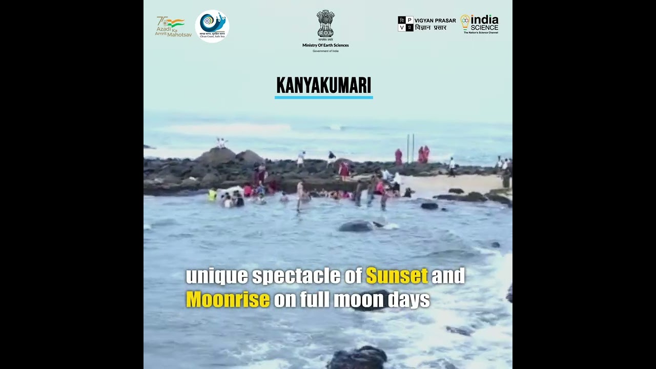 Kanyakumari Beach,Tamil Nadu:Clean Ocean, Safe Sea