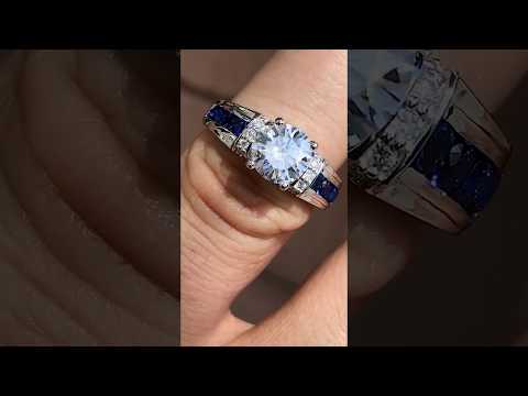 Round Brilliant Moissanite & Sapphire/Ruby Moissanite Round Brilliant Moissanite & Sapphire/Ruby Moissanite