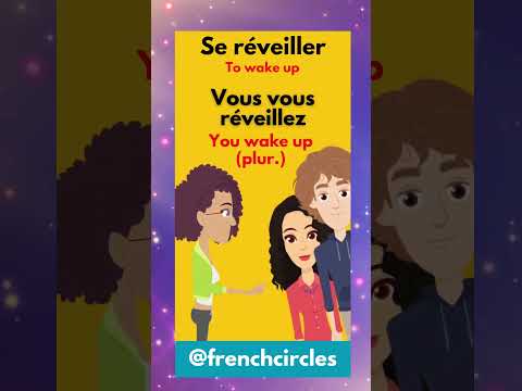 To wake up in French - Se réveiller au présent #shorts #frenchconjugation