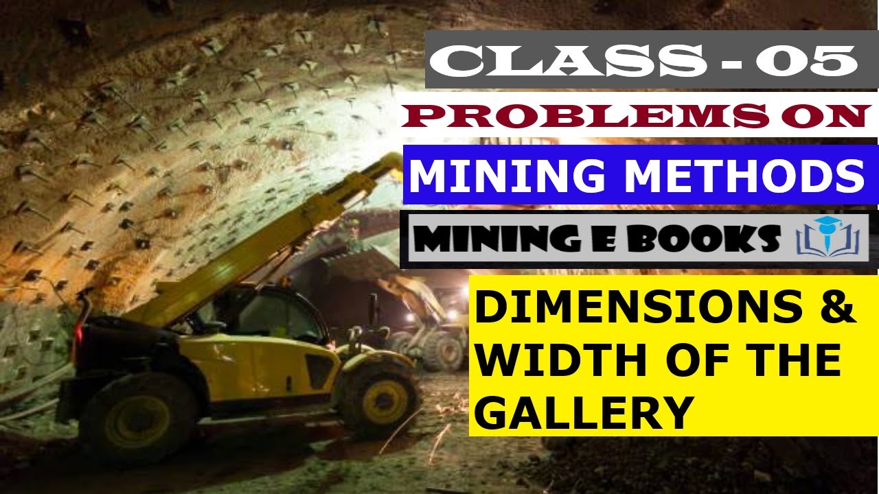 PROBLEMS ON MINING METHODS CLASS - 05 [DIMENSIONS AND WIDTH OF THE GALLERY]