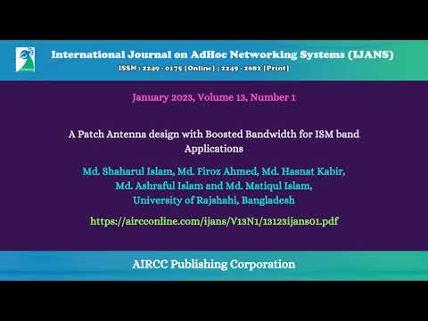 International Journal on AdHoc Networking Systems (IJANS)