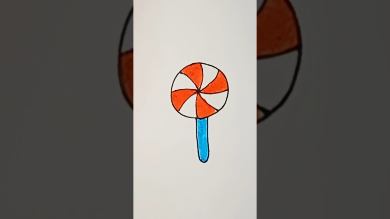 Easy kids drawing 🍭#shorts #trending #youtubeshorts #amaira #art #viralvideo #viralshorts #ytshorts