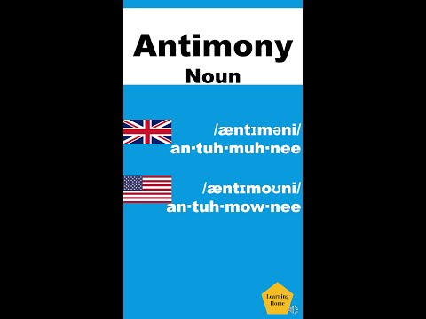 Antimony meaning pronunciation and synonyms #Shorts
