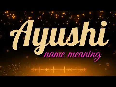 #Ayushi name meaning status video ❤️/// meaning of ayushi name video 😱