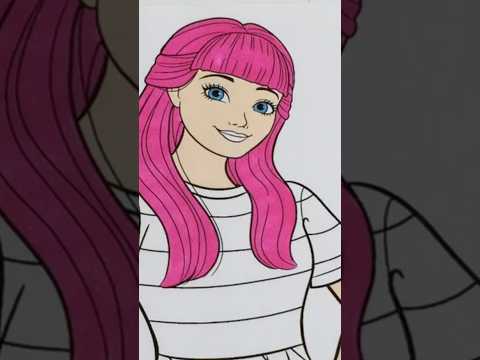 Coloring Barbie Daisy Colorful Dress #coloring #barbie #daisy #dress #fashion