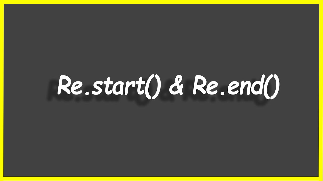 Python Programs #114: Re.start() & Re.end()