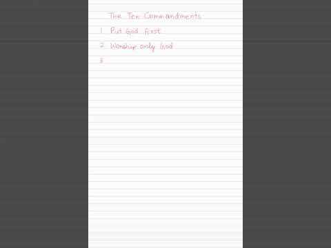 The 10 Commandments kids version