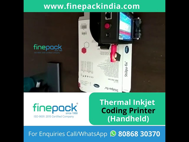 Coding Machine - Handheld Thermal Inkjet Printer Manufacturer from ...