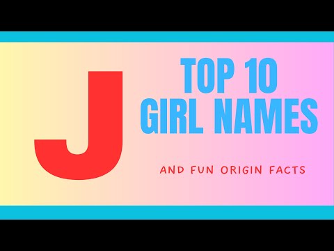 Top girl names starting with the letter J
