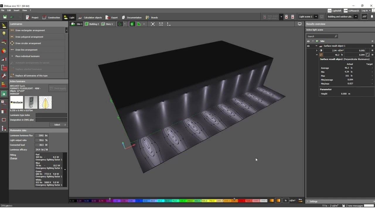 [#17] DIALUX Evo Software - Outdoor Lighting Calculation