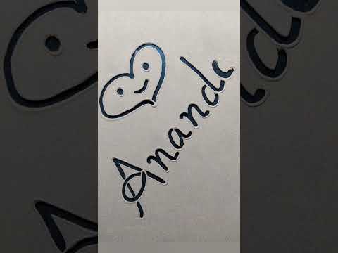 Anandi requested video || Name on Sand.😇❣️😱 #art #sandart #viral #drawing #shorts
