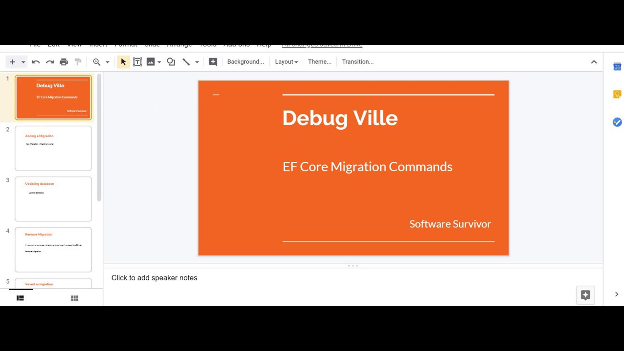 EF Core Code First Migration Commands