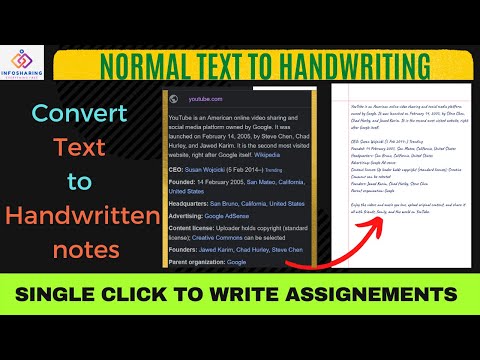 how to convert text to Handwritten notes | text to handwritten fonts | convert text to handwritten