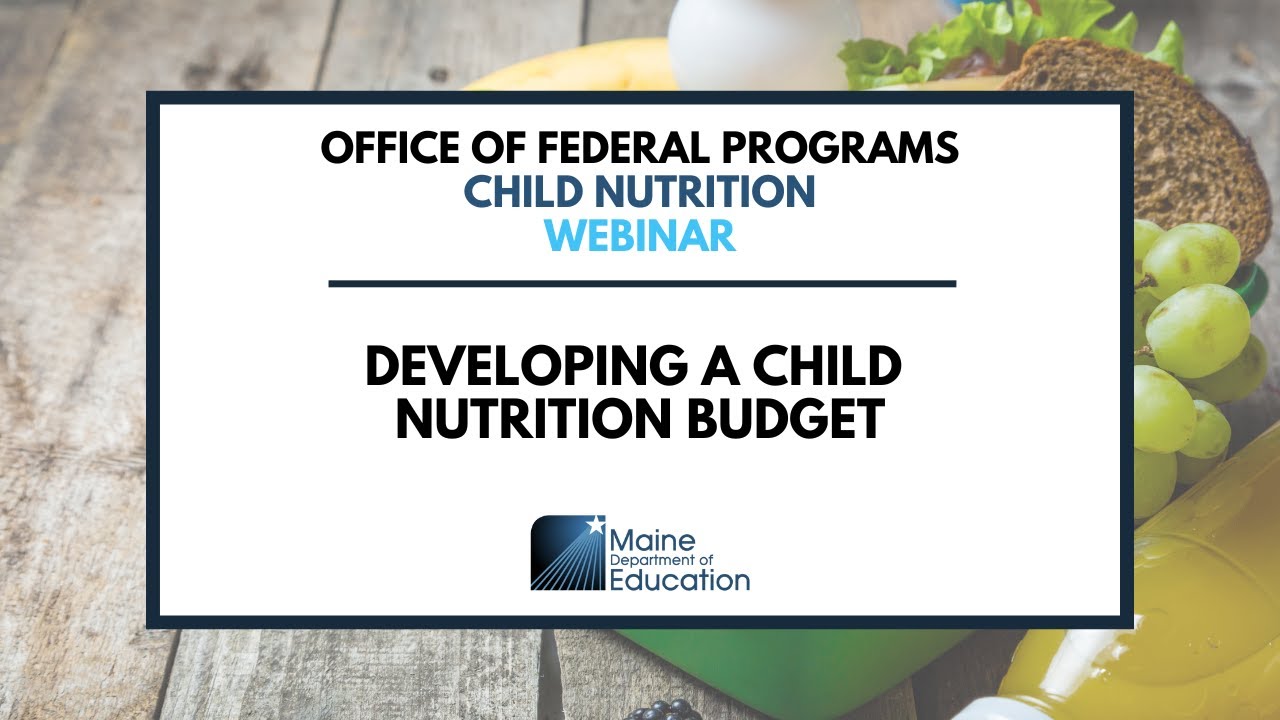 Developing a Child Nutrition Budget