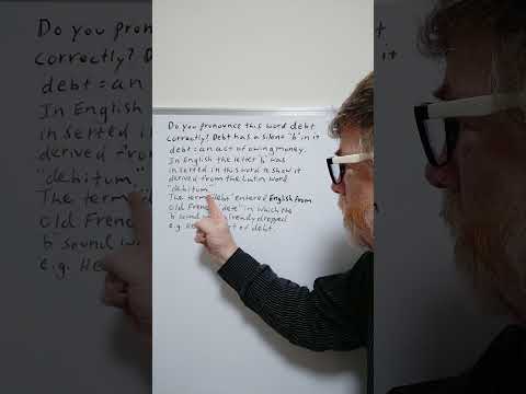 Do You Know How to Pronounce the Term Debt. Many ESL Don't - English Tutor Nick P