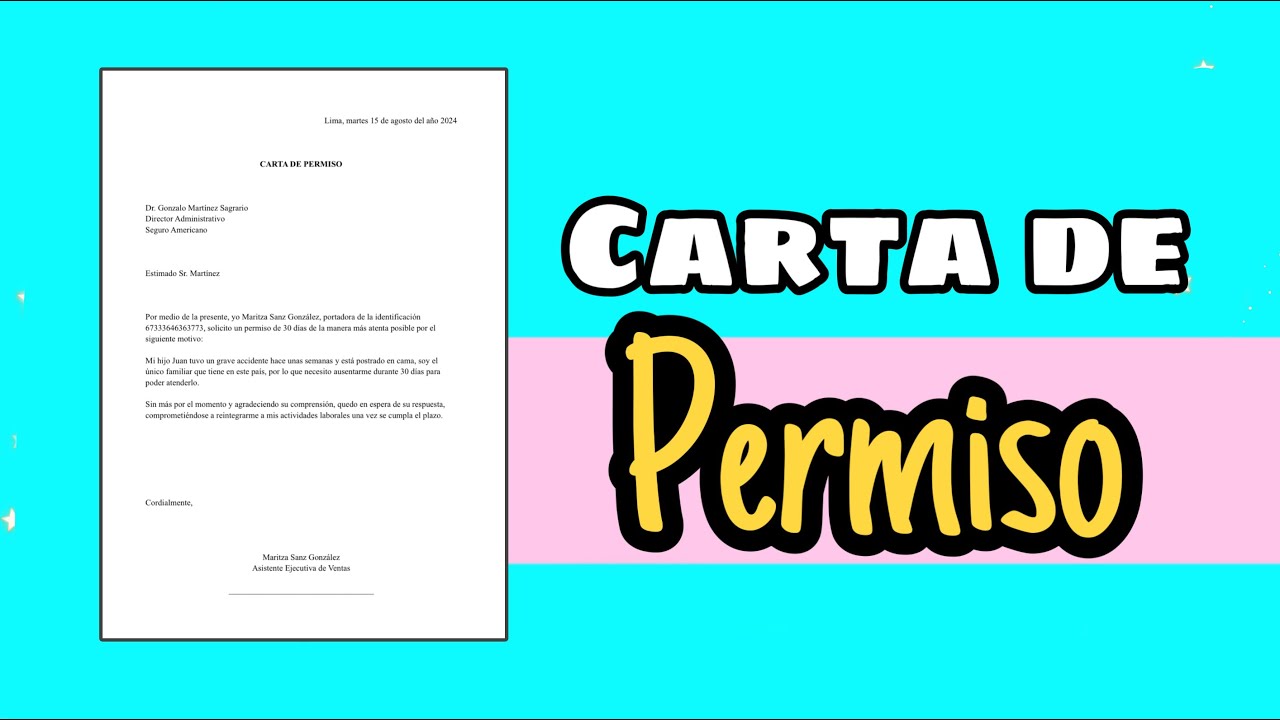 ​✅​LA CARTA DE PERMISO LABORAL | TUTORIAL ​📝​