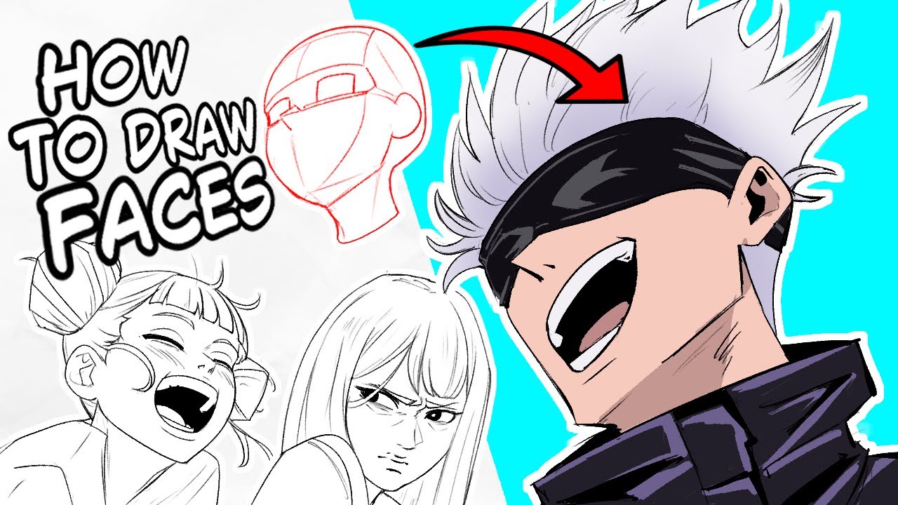 How to draw Anime Heads in ANY Angle and Style!
