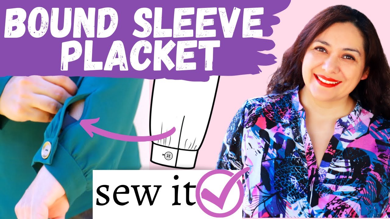 NEAT continuous bound sleeve placket. So DELICATE! you can do it too! Easy Tutorial.