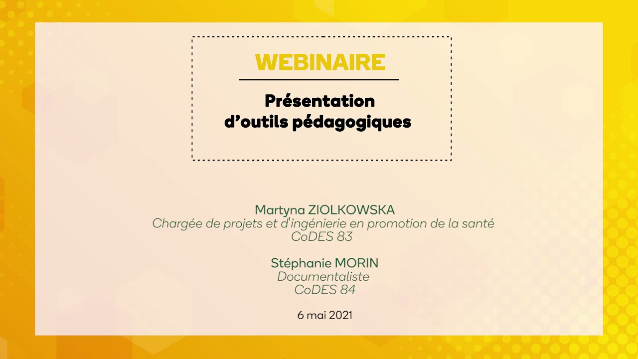 #MoisSansTabac 2020 : webinaire outils pédagogiques tabac, CoDES 83 et 84