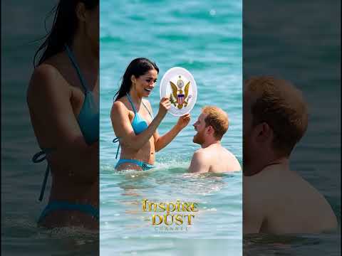 Prince Harry & Meghan’s Sexy Beach Bikini Fun! AI Summer Sizzle! #royal #princeharry #meghanmarkle
