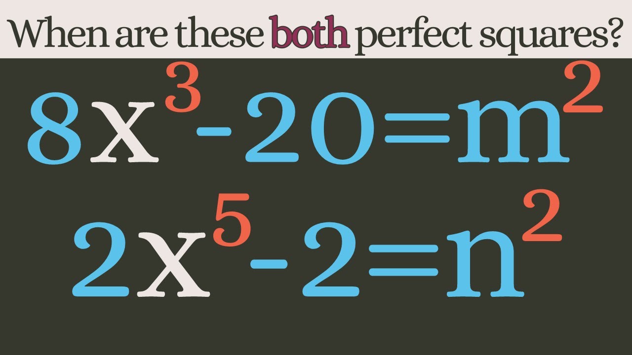 When are these perfect squares??