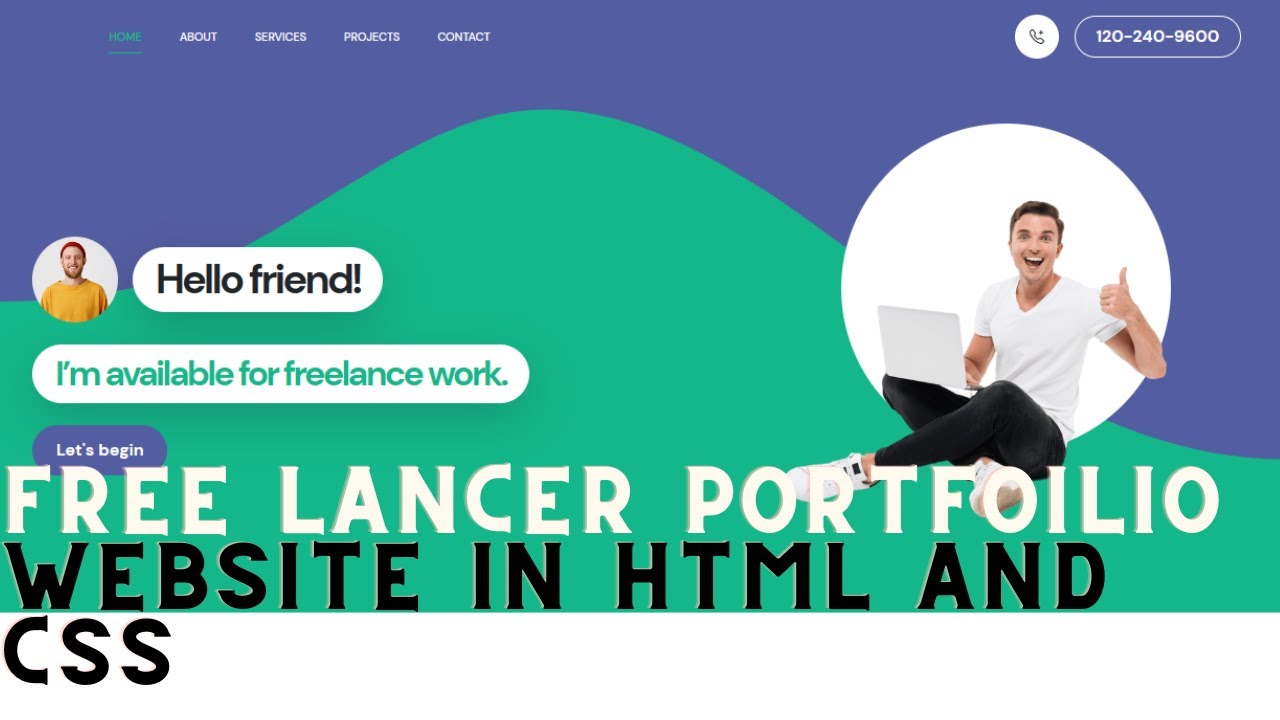Create a Stunning Freelancer Portfolio Website for Free Using HTML and CSS | Source code