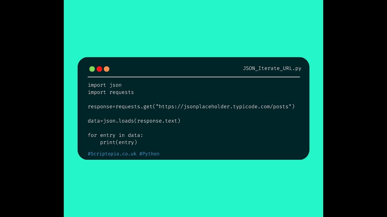 Python JSON - Iterate JSON data from URL