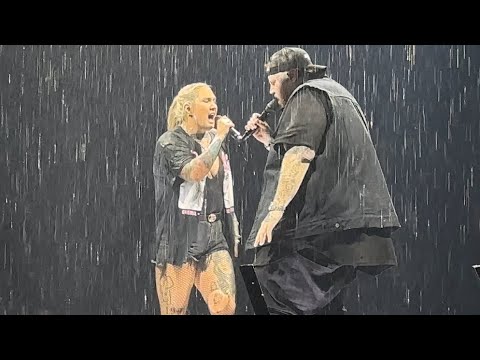 Jelly Roll sings SAVE ME in the Rain w/ GARTH BROOKS DAUGHTER!!!