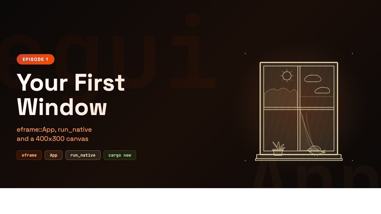 Your First egui Window — Rust GUI Tutorial (Learn egui in Neovim Ep.1)