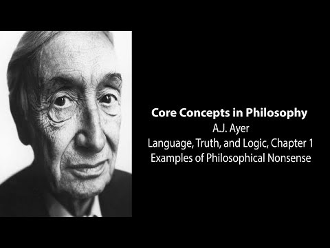 A.J. Ayer, Language, Truth, and Logic | Examples of Philosophical Nonsense | Philosophy Core Concept