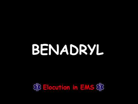 How to Pronounce Benadryl | Paramedic | EMT | Medical Terms