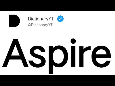 Aspire Meaning in English
