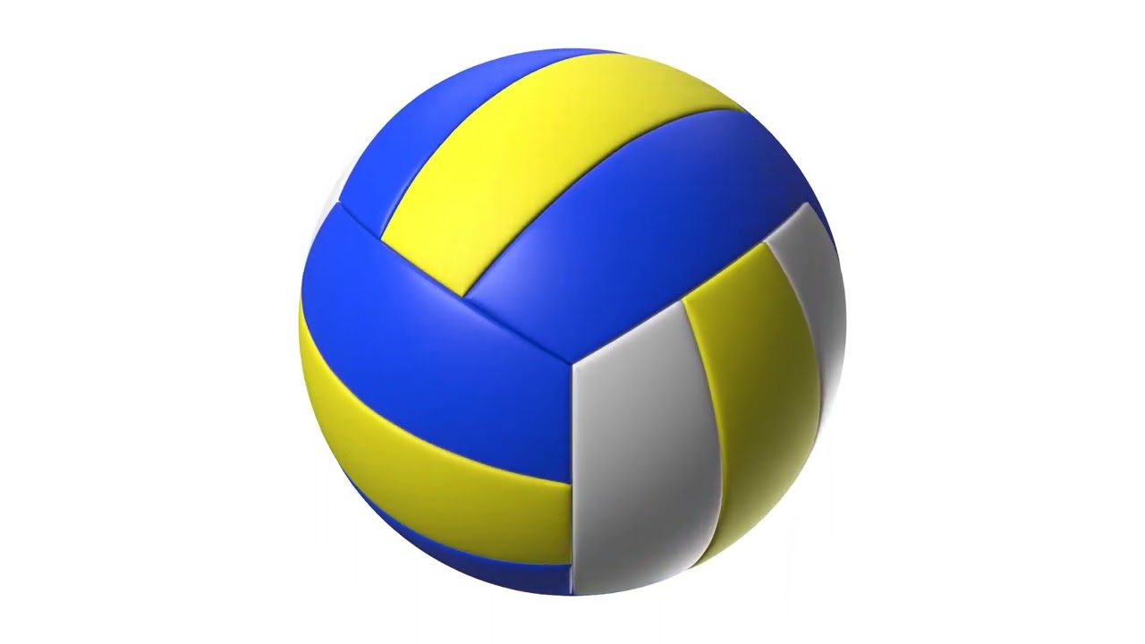 [1 hour] Volleyball Ball on White Background - Background/Screensaver[4K][No Sound]