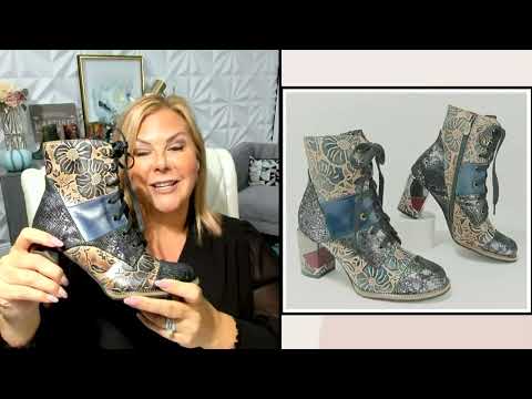 L'Artiste by Spring Step Leather Lace-Up Boots - Aboot on QVC