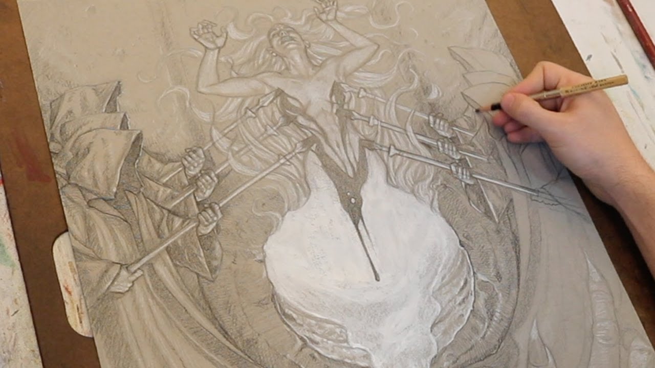 Drawing the Viking Goddess Gullveig
