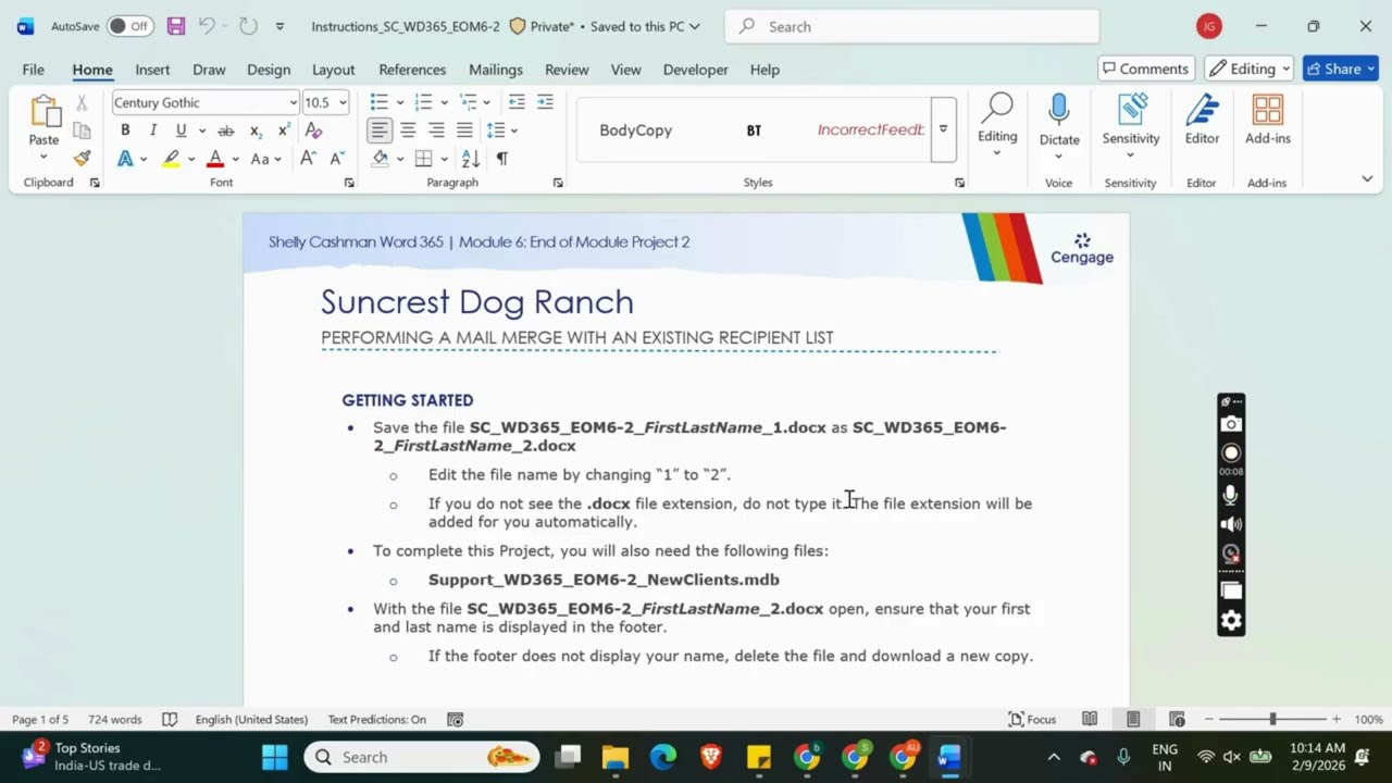 Shelly Cashman Word 365 | Module 6: End of Module Project 2 Suncrest Dog Ranch #shellycashman