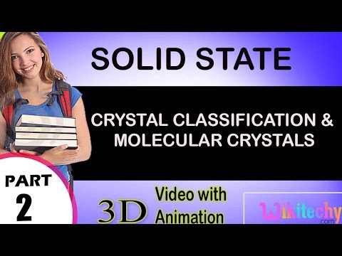 crystal classification and molecular crystals solid state class 12 chemistry subject cbse